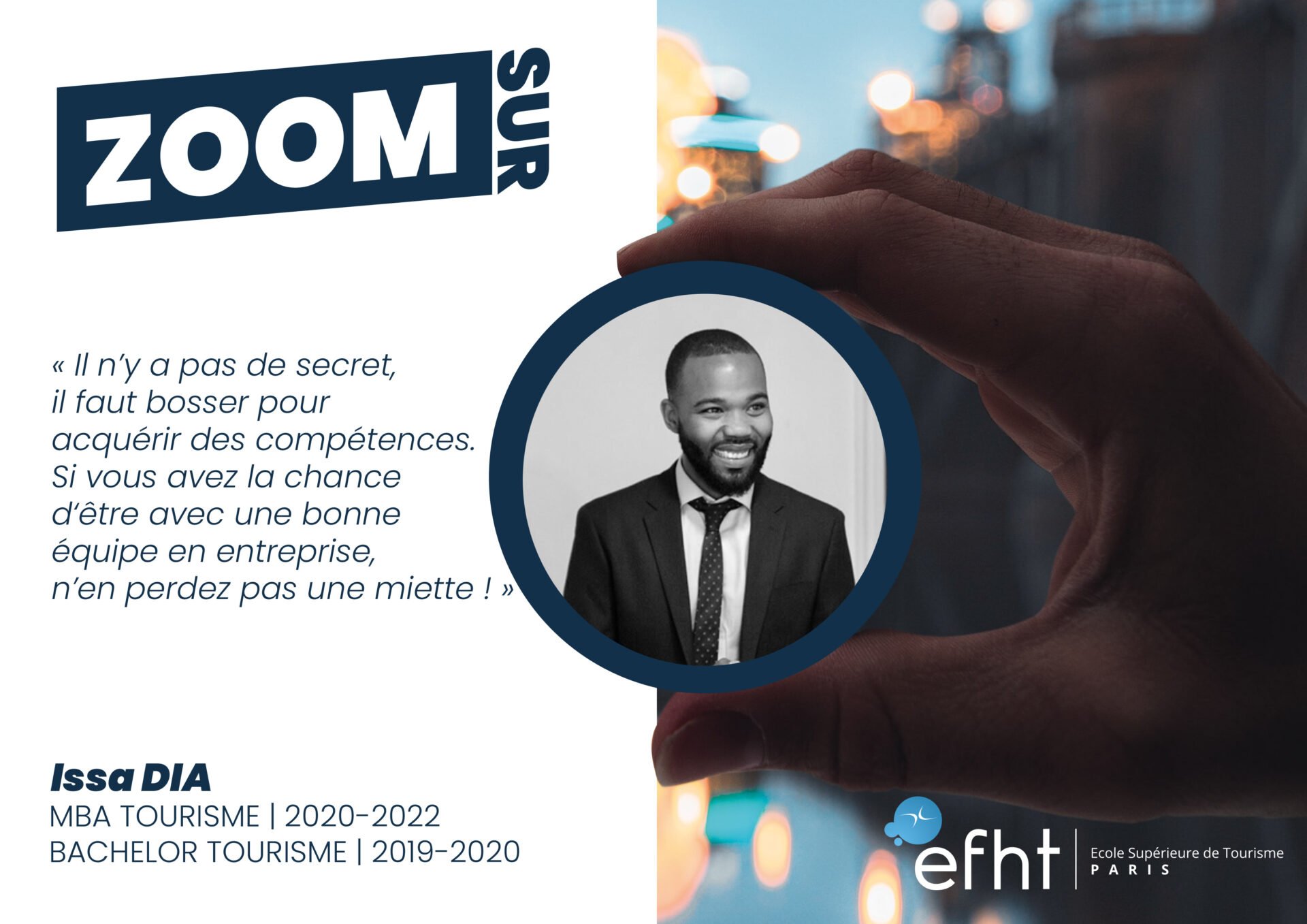 Zoom sur... Issa - École Française d'Hôtellerie et de Tourisme